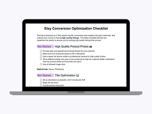 Etsy SEO & Conversion Optimization Checklist - Omni Profit